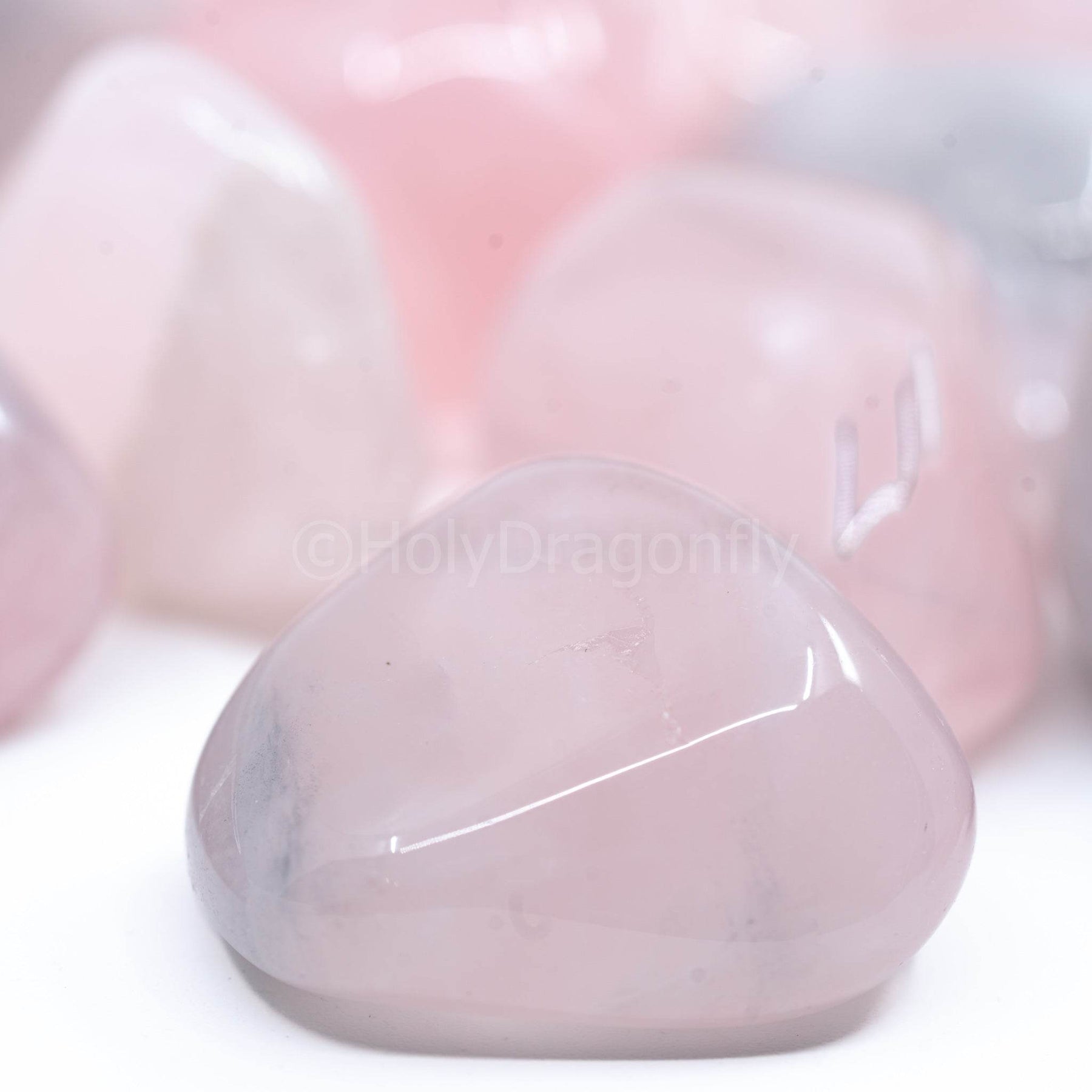 Rožinis kvarcas Magiškas "Drakono kiaušinis" Holy Dragonfly