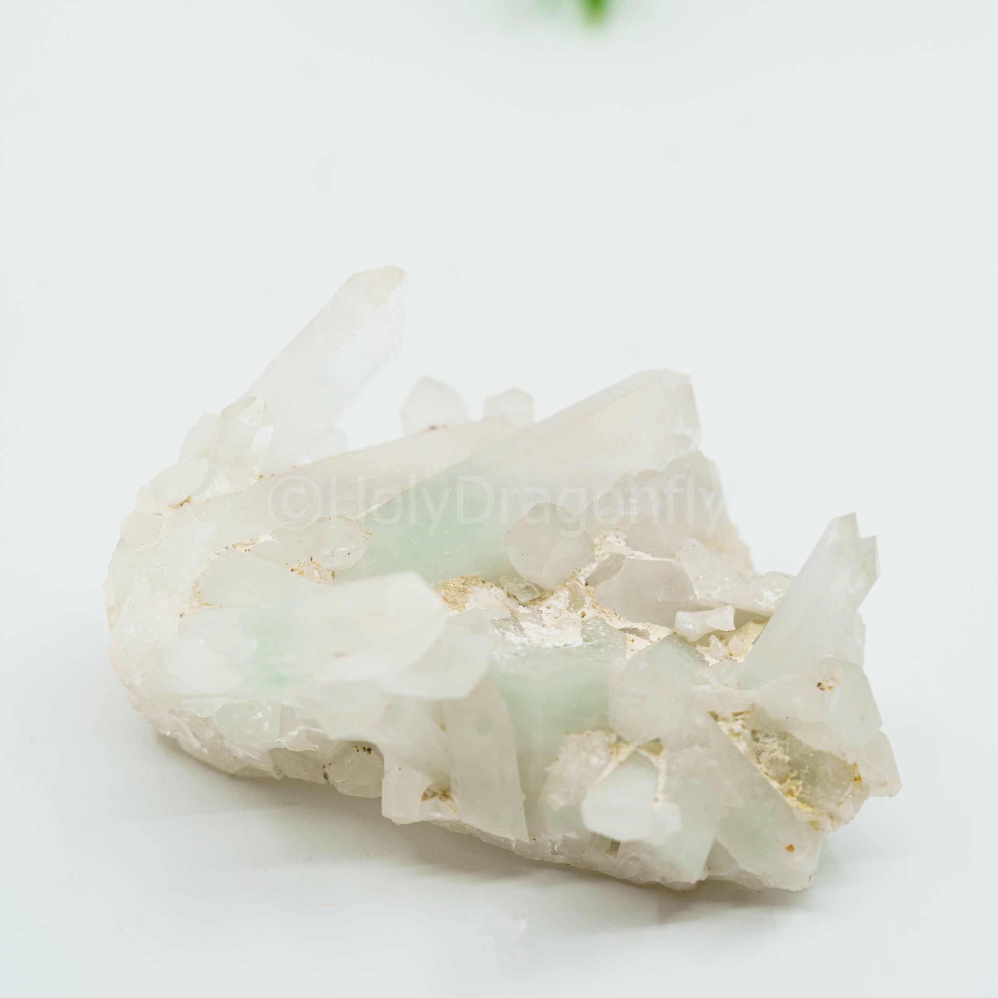 Kalnų Krištolas Fantominio Chlorito Kvarcas - Holy Dragonfly