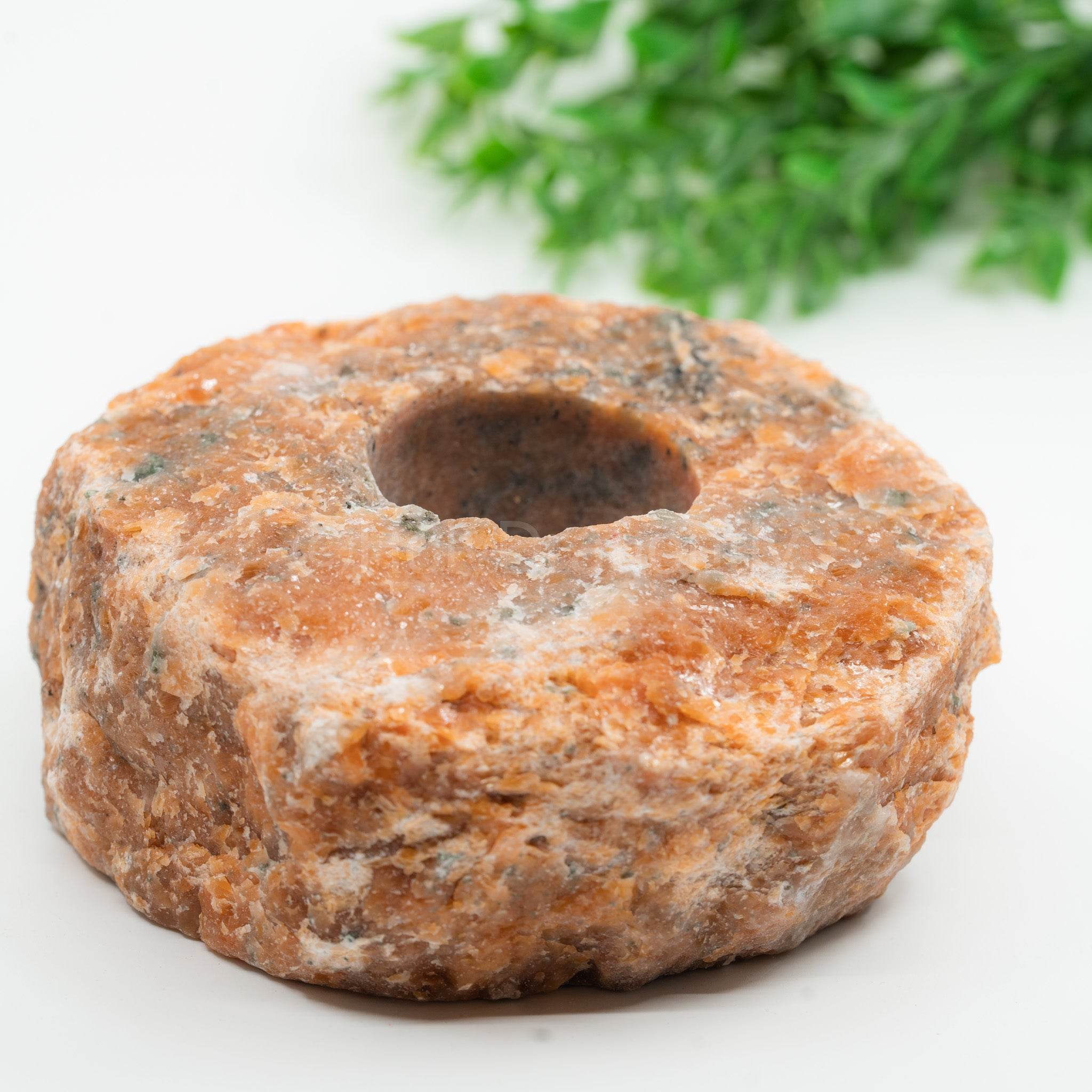 Oranžinis Kalcitas Žvakidė - Holy Dragonfly