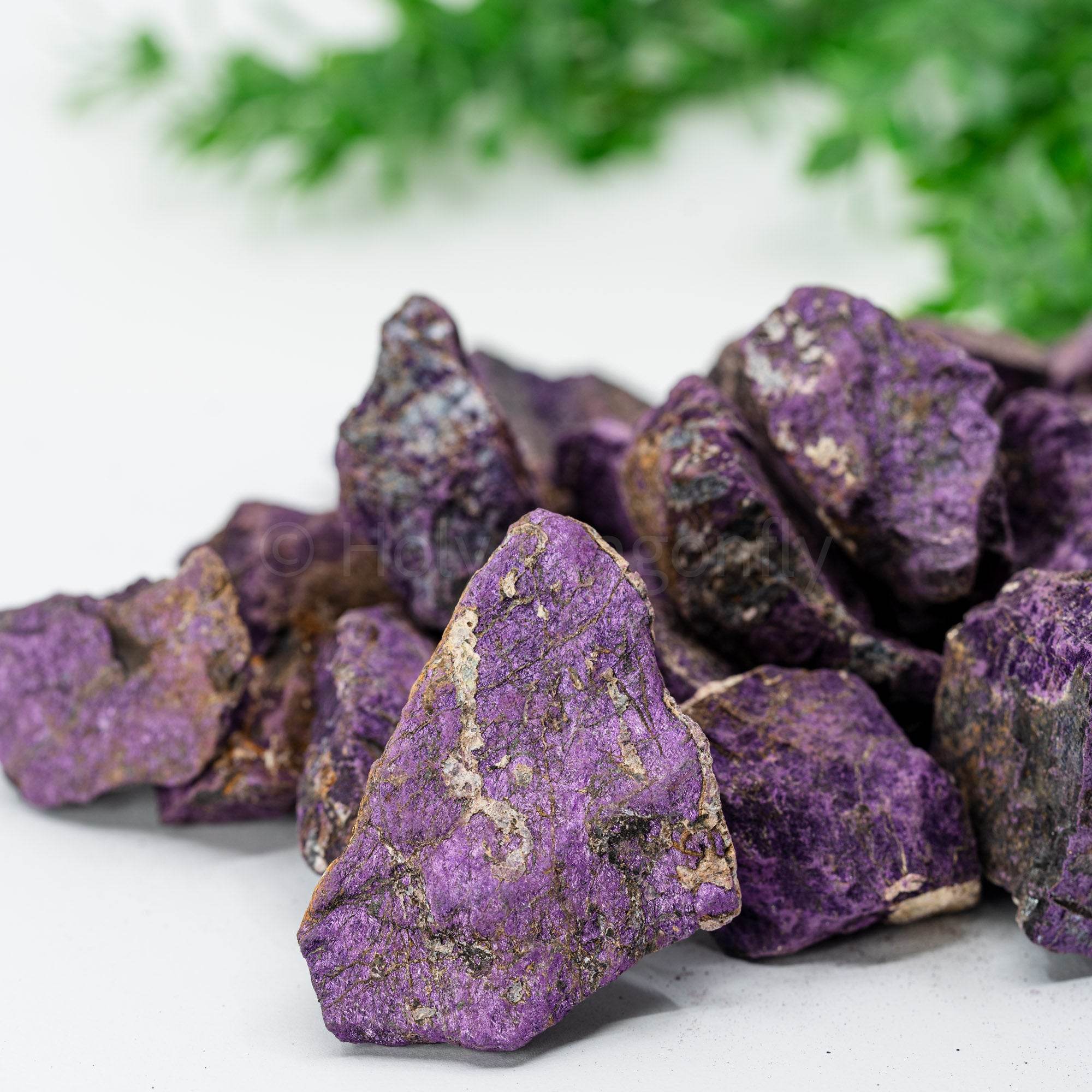 Purpuritas natūralus mineralas - Holy Dragonfly