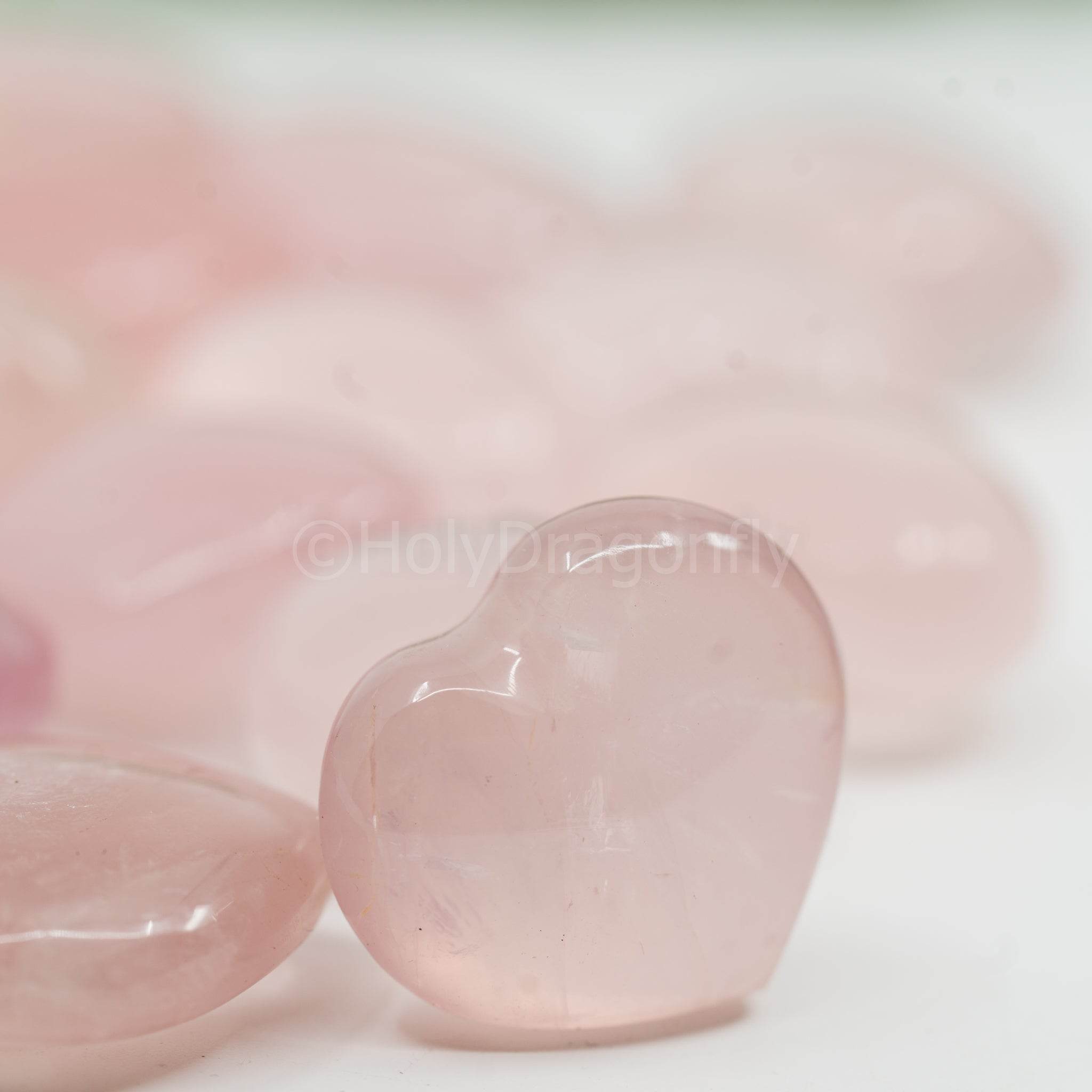 Magiška Rožinio Kvarco Širdelė - Holy Dragonfly