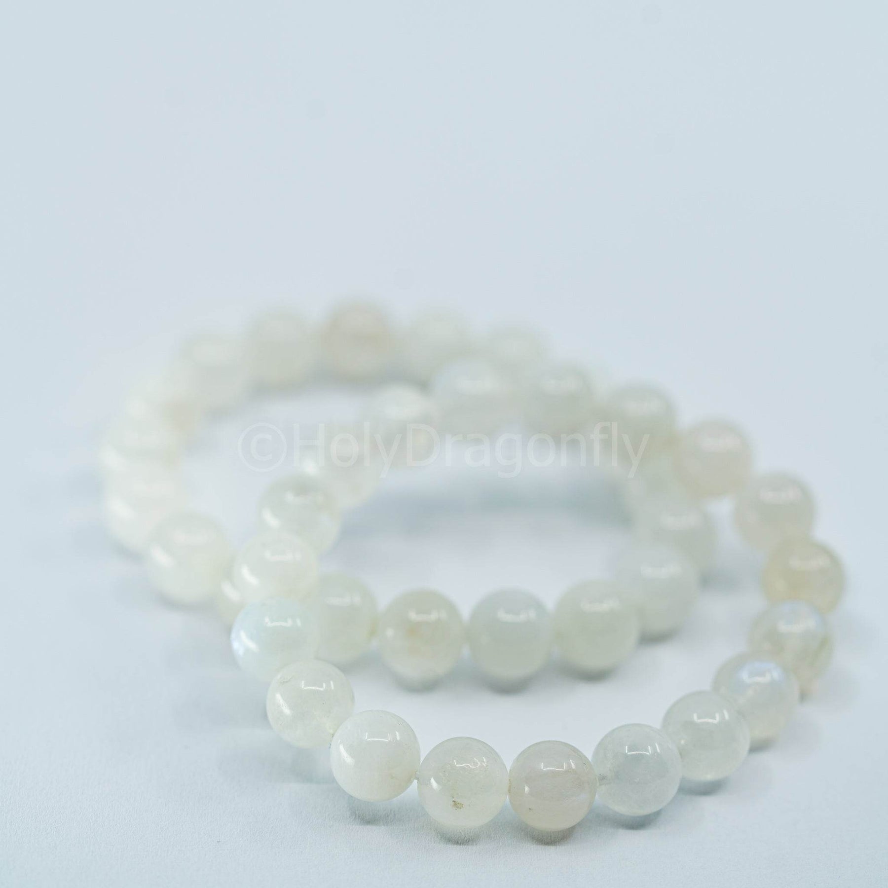 Mėnulio Akmens Apyrankė AA "10 mm" - Holy Dragonfly